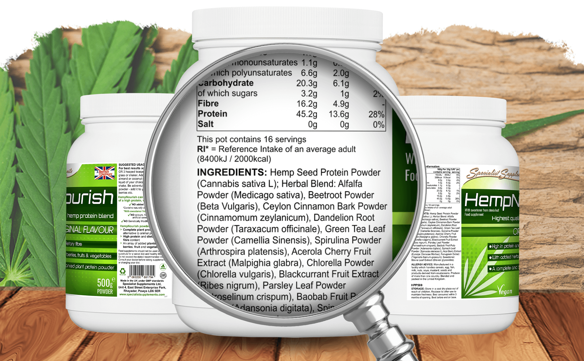 HempNourish hemp protein powder | Specialist Supplements Ltd