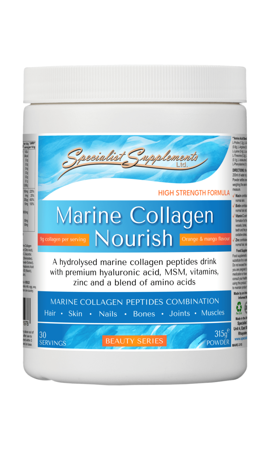 Marine Collagen Nourish (9g/serving) | Specialist Supplements Ltd